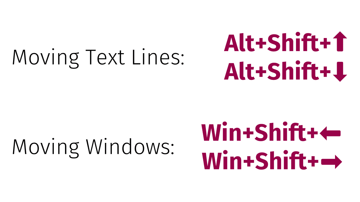 Keyboard shortcuts for moving text lines and windows (T-SQL Tuesday ... Keyboard shortcuts for moving text lines and windows (T-SQL Tuesday ...