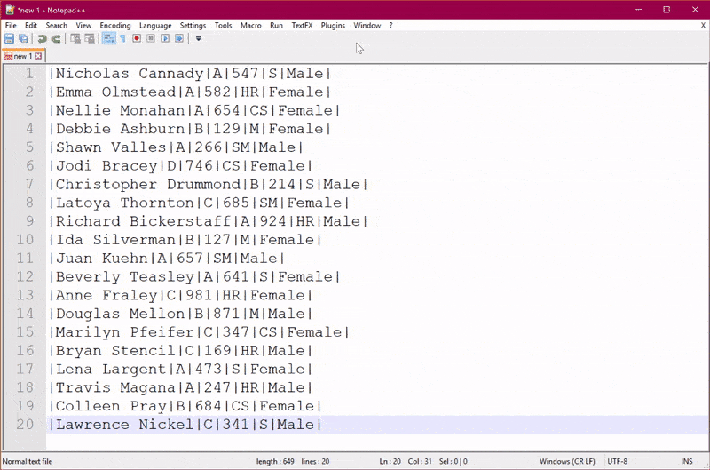 Notepad Column Editing Cathrine Wilhelmsen