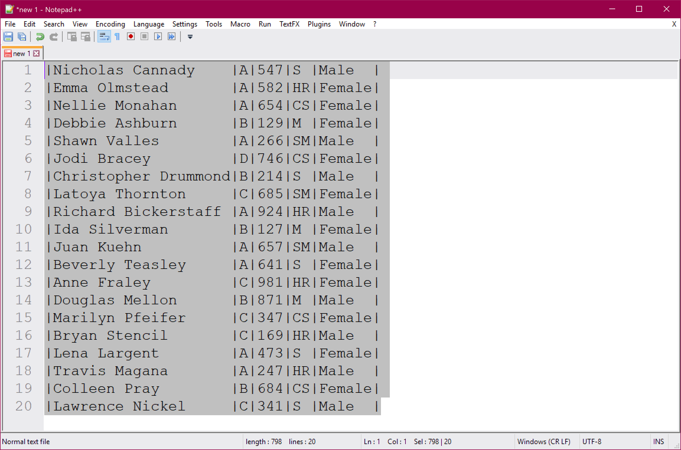 Notepad Column Editing Cathrine Wilhelmsen